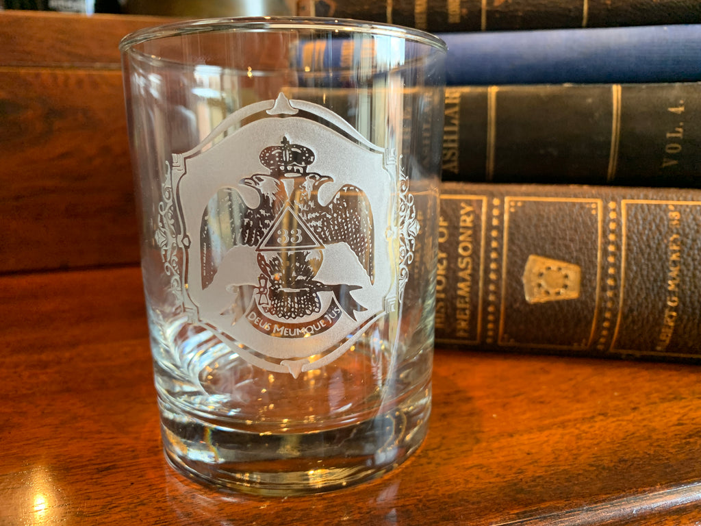 33rd Degree Scottish Rite Masonic Rocks Glass – The Craftsman's Apron
