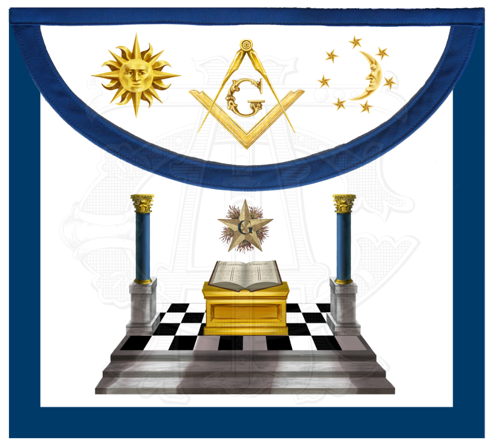 "Blue Lodge Lights" Master Mason Apron – The Craftsman's Apron
