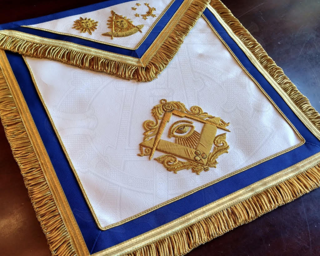 Man Who Would Be Master Past Master Masonic Apron, Gold - Texas Regula ...