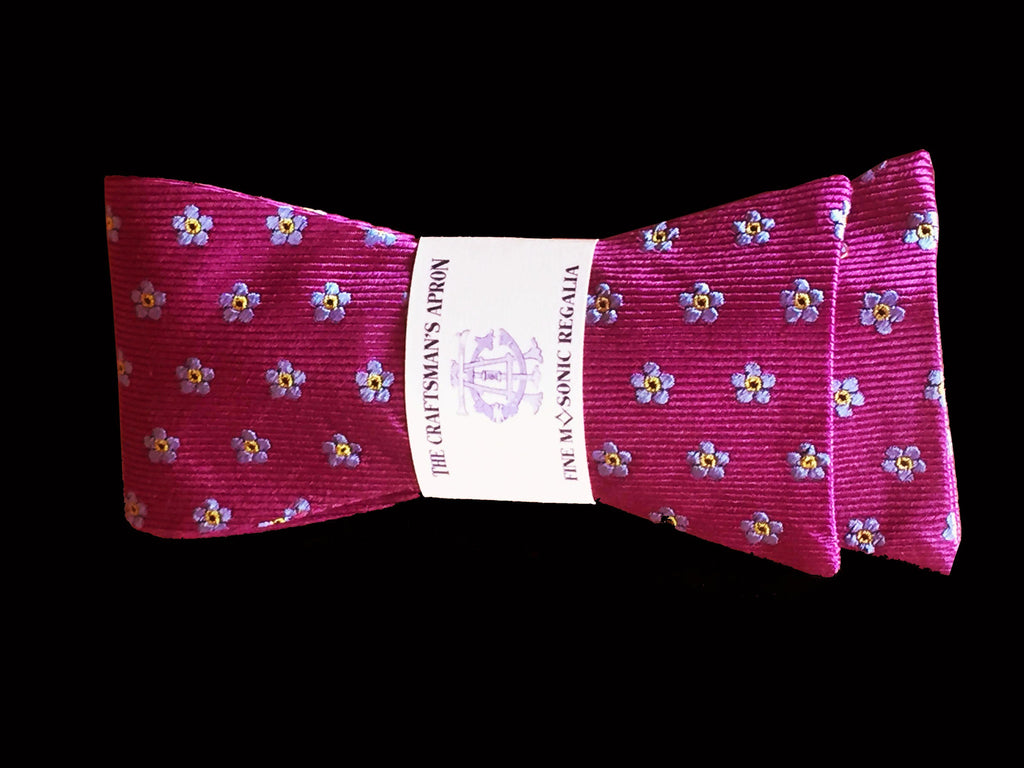 "Forget-Me-Not" Masonic Bowtie – The Craftsman's Apron