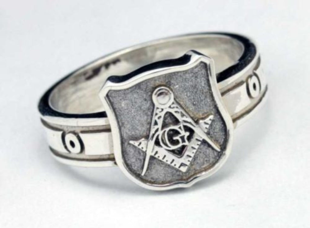 "Pillar of Strength" Masonic Ring, Sterling Silver – The Craftsman's Apron