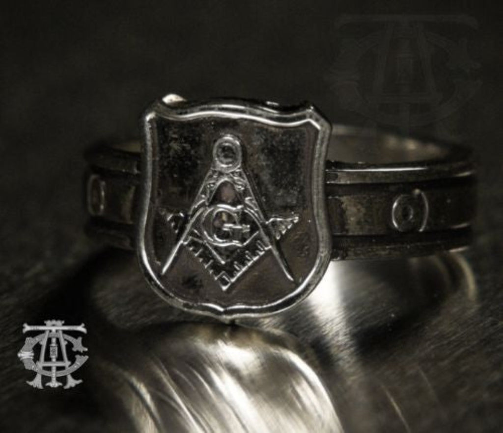 "Pillar of Strength" Masonic Ring, Sterling Silver – The Craftsman's Apron